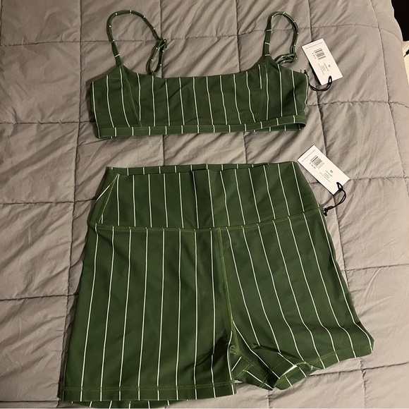 WeWoreWhat | Shorts | Weworewhat Green And White Set | Poshmark